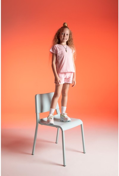 DeFacto Kız Çocuk Bağcıklı Esnek Belli Şort L6125A622HS