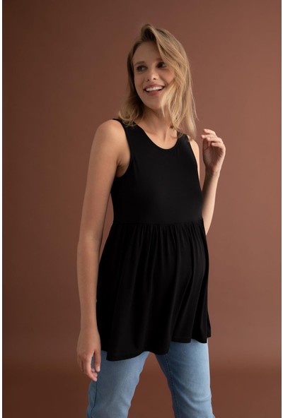 DeFacto Regular Fit Basic Hamile Tişört Y0866AZ22SM DeFacto Regular Fit Basic Hamile Tişört Y0866AZ22SM