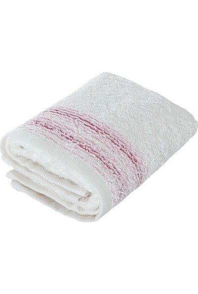 Sevim Renkli Fitilli 30X50 Havlu - Pembe