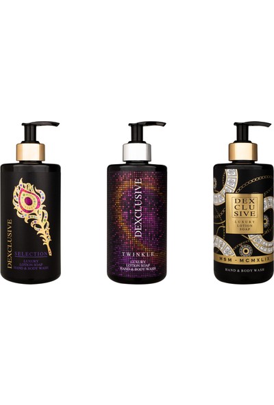 Dexclusive Luxury Banyo Konsepti Losyonlu Sıvı Sabun 400 Ml. - Prive Series 3'lü Dexclusive Luxury Banyo Konsepti Losyonlu Sıvı Sabun 400 Ml. - Prive Series 3'lü