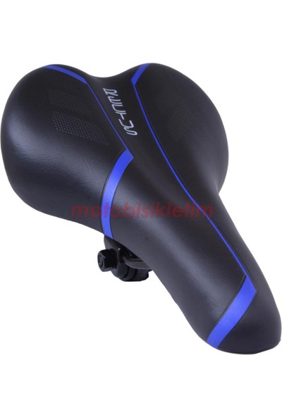 Motobisikletim Mtb Bisiklet Sele [koltuk] Çizgi Model [285X165] Siyah - Mavi