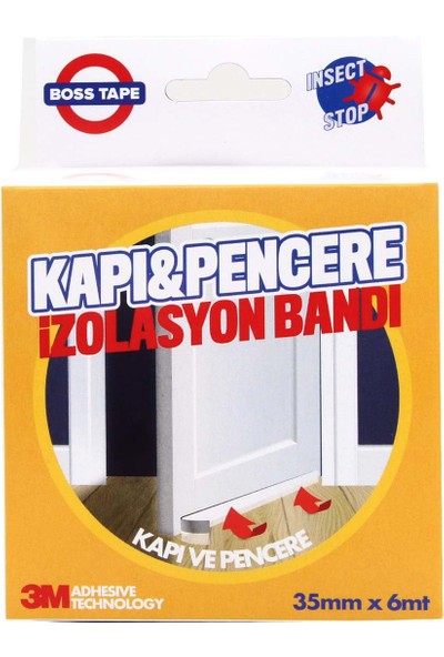 Boss Tape Şeffaf Kapı Altı Rüzgar, Böcek, Toz, Soğuk Önleyici 35 mm x 6 M Boss Tape Şeffaf Kapı Altı Rüzgar, Böcek, Toz, Soğuk Önleyici 35 mm x 6 M
