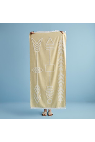 Bella Maison Eyes Plaj Havlusu Sarı (75X150 Cm)