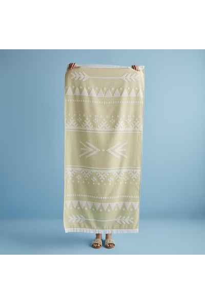 Bella Maison Ethnic Plaj Havlusu Fıstık Yeşili (75X150 Cm)