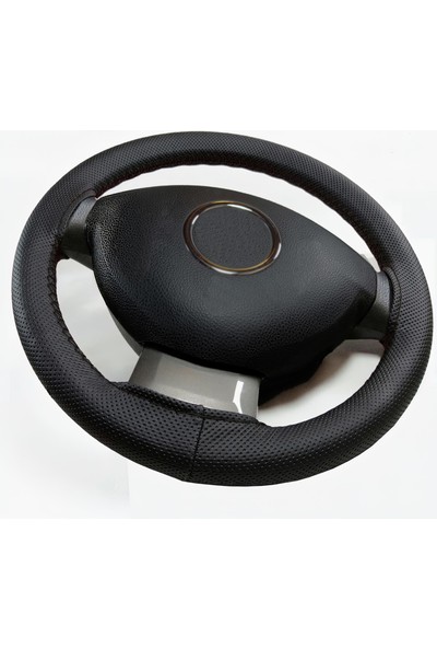 Wentt Noktalı Siyah Deri Siyah Dikiş Direksiyon Kılıfı Wentt Noktalı Siyah Deri Siyah Dikiş Direksiyon Kılıfı