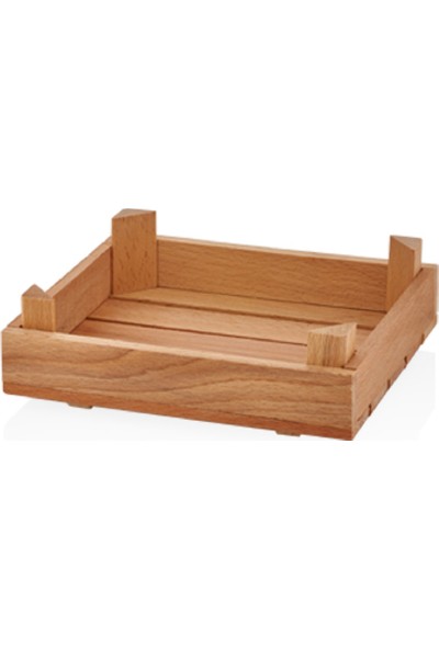 Narin Ahşap Ekmek Sepetleri - 17,7 x 20,8 x 4 cm