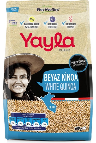 Yayla Gurme Beyaz Kinoa 500 gr Yayla Gurme Beyaz Kinoa 500 gr