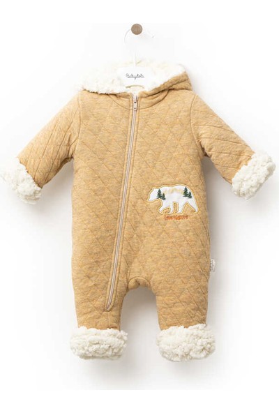 Babydola Pamuklu Erkek Bebek Fermuar Kapamalı, Ayıcık Nakışlı Kalın Tulum Babydola Pamuklu Erkek Bebek Fermuar Kapamalı, Ayıcık Nakışlı Kalın Tulum
