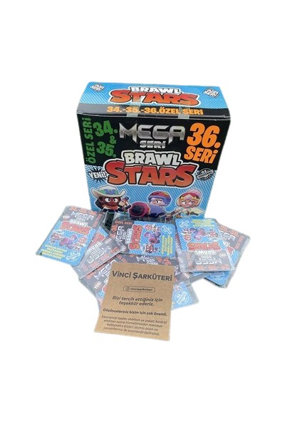 Brawl Stars 34.35.36 Mega Seri Oyun Kartı 400 Adet + Sakız Brawl Stars 34.35.36 Mega Seri Oyun Kartı 400 Adet + Sakız