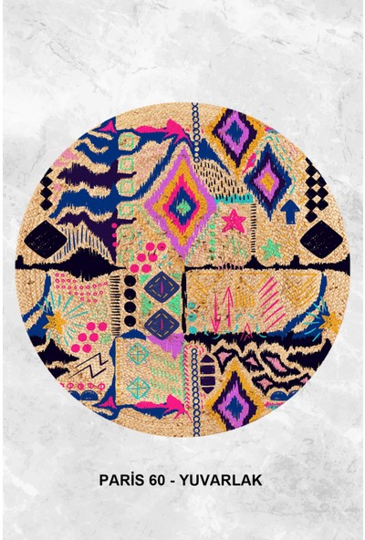 Evgün Concept Evgün Desenli Yuvarlak Jüt Örme Doğal Hasır Daire Halı Pr-60 Evgün Concept Evgün Desenli Yuvarlak Jüt Örme Doğal Hasır Daire Halı Pr-60