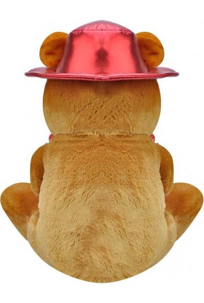 Aykü Alkan Şapkalı Ayı 45 cm Kahverengi Kalpli Pelüş Ayı Sevgiiye Hediye
