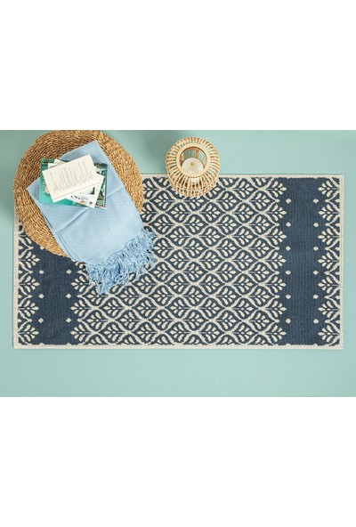 English Home Rosilda Pamuklu Kilim 50 x 80 cm Mavi English Home Rosilda Pamuklu Kilim 50 x 80 cm Mavi