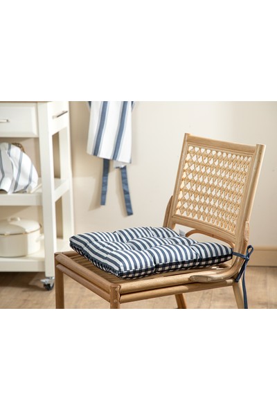 English Home Blue Lines Polyester Mutfak Minderi 45X45 cm Lacivert English Home Blue Lines Polyester Mutfak Minderi 45X45 cm Lacivert