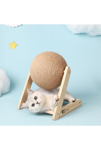 Bushop Kedi Köpek Tırmalama Oyun Topu - Ahşap - Doğal - Bushop Twister Serisi Bushop Kedi Köpek Tırmalama Oyun Topu - Ahşap - Doğal - Bushop Twister Serisi