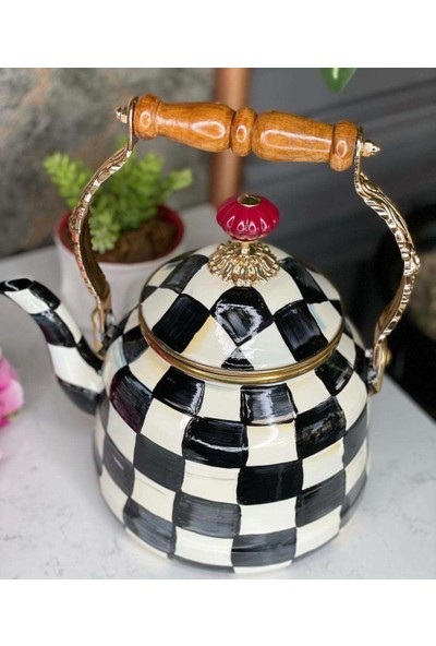 Klas Home Decor Damalı Kettle Klas Home Decor Damalı Kettle