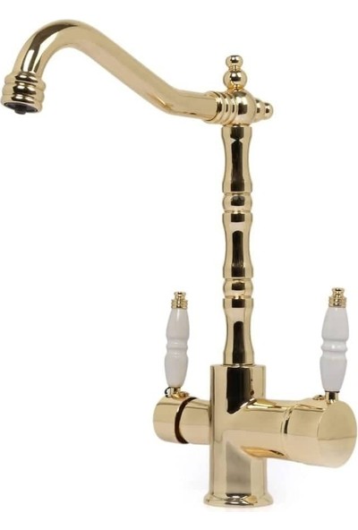 AKM Rustik Arıtıcı Gold Eviye Bataryası -Pirinç Malzeme AKM Rustik Arıtıcı Gold Eviye Bataryası -Pirinç Malzeme