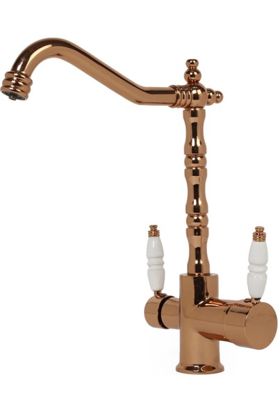 AKM Rustik Arıtıcı Bakır Eviye Bataryası -Pirinç Malzeme