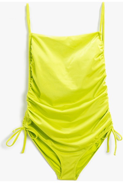 Koton Şahika Ercümen x Koton - Büzgü Detaylı Askılı Mayo