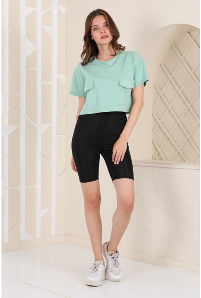 Çeçim Siyah Diz Üstü Toparlayıcı Disko Tayt ZYN-58072 Çeçim Siyah Diz Üstü Toparlayıcı Disko Tayt ZYN-58072