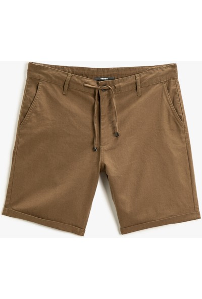 Koton Keten Karışım Chino Şort