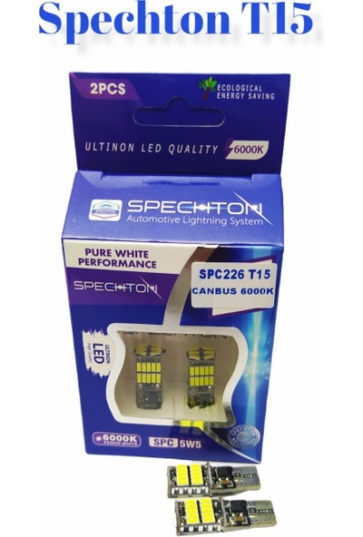 Spechton Renault Megane 3 T15 6000K Geri Vites LED Ampulu Spechton Spechton Renault Megane 3 T15 6000K Geri Vites LED Ampulu Spechton