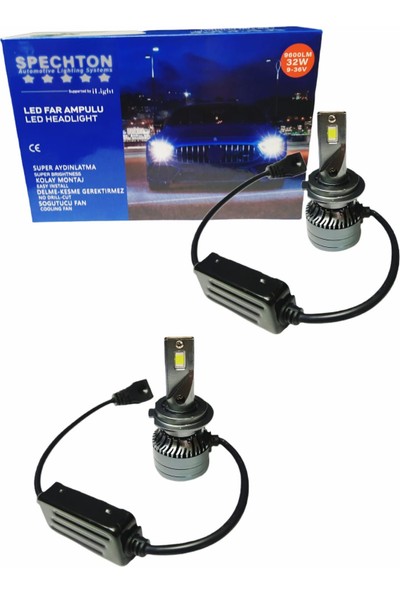Spechton Toyota Corolla 2002-2006 H7 Kısa LED Xenon Far Ampulu Spechton Spechton Toyota Corolla 2002-2006 H7 Kısa LED Xenon Far Ampulu Spechton