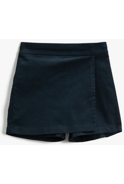 Koton Önü Çift Katlı Şort Etek Basic Koton Önü Çift Katlı Şort Etek Basic