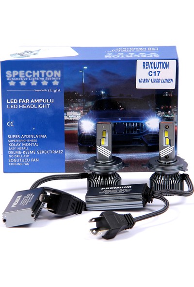 Spechton H4 Revolution C17 12600 Lumen 10-80V 60W 6000K 30000 Hrs Spechton H4 Revolution C17 12600 Lumen 10-80V 60W 6000K 30000 Hrs