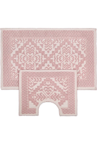 Bluenity Giglio Pamuk 2'li Banyo Paspas Seti 50X80-40X50 cm