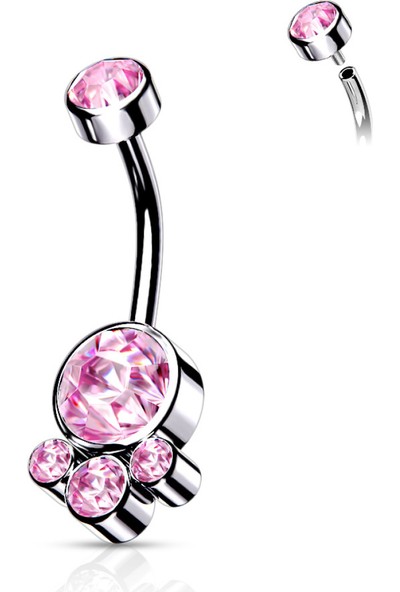 Flamboyat Piercing Titanyum Gobek Piercing Flamboyat Piercing Titanyum Gobek Piercing