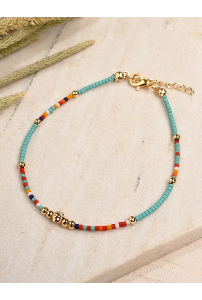 Jimmy Key Kadın Karışık Çoklu Boncuklu Halhal