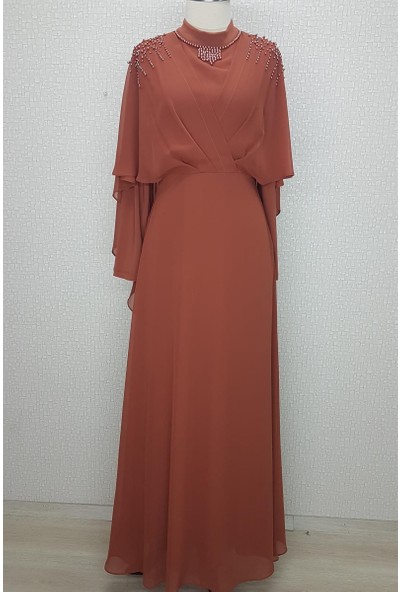 Ahsen Kadın Elbise 8373 #21-08# Kiremit