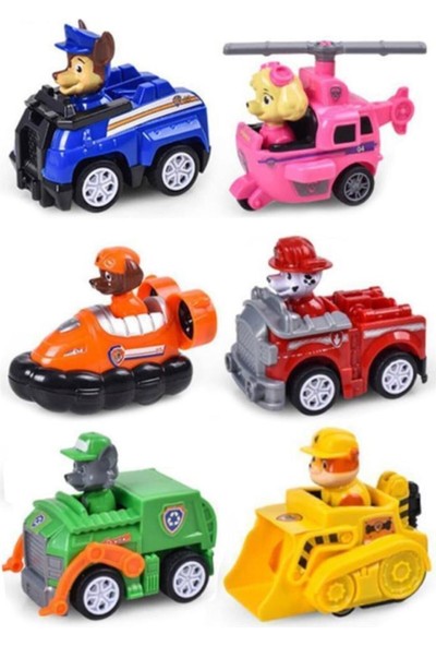 Retoys Paw Patrol Oyuncak Görev Araçları 6 Karaker Çek Bırak Araba