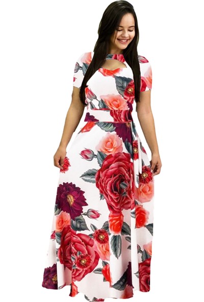 Bilu Kadın Baskılı Kısa Kollu Elbise (Yurt Dışından) Bilu Kadın Baskılı Kısa Kollu Elbise (Yurt Dışından)