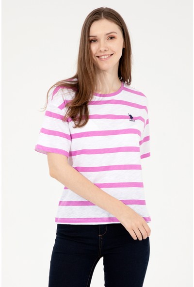 U.S. Polo Assn. Kadın Menekşe T-Shirt 50248141-VR037