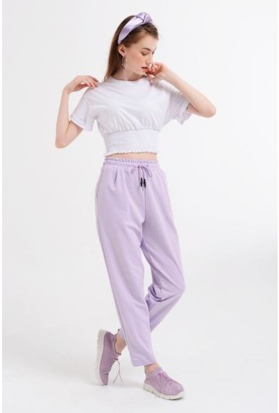 Nefise Cepli Penye Pantolon Lila Nefise Cepli Penye Pantolon Lila