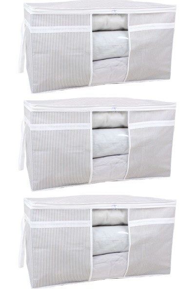 Esti 3 Adet - Pencereli Yastık Yorgan Hurcu 75 x 40 x 40 cm