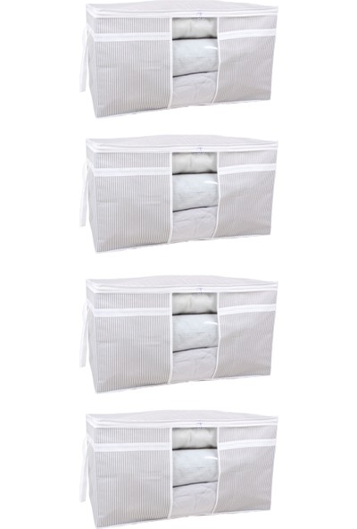 Esti 4 Adet - Pencereli Yastık Yorgan Hurcu 75 x 40 x 40 cm