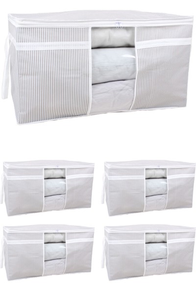 Esti 5 Adet - Pencereli Yastık Yorgan Hurcu 75 x 40 x 40 cm