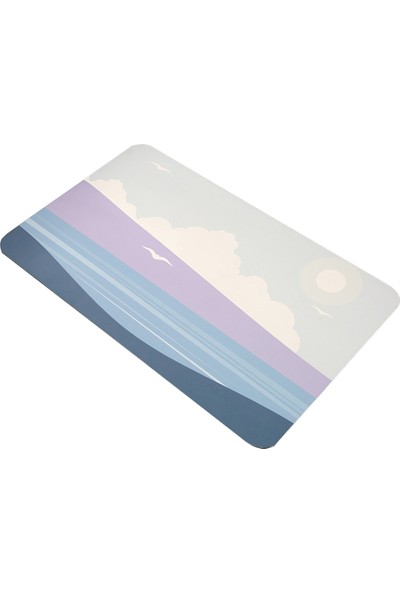 Ruihe 45X70CM Desenli Su Emici Dikdörtgen Banyo Paspası - Çok Renkli (Yurt Dışından)