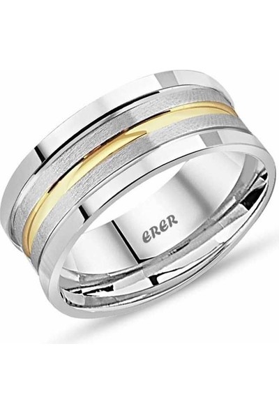 Erer Gümüş Gümüş Erkek Alyans AK111-3 Erer Gümüş Gümüş Erkek Alyans AK111-3
