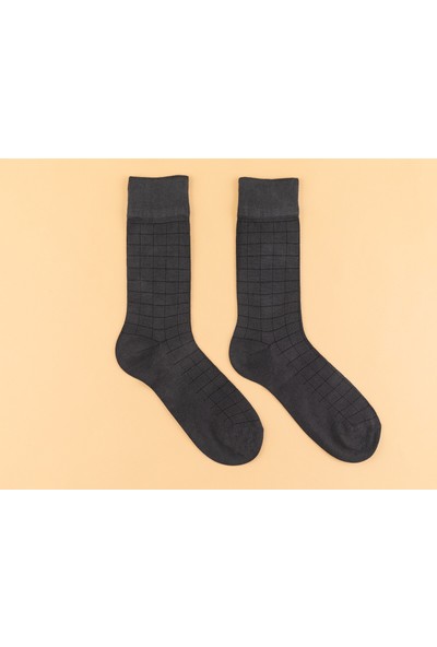 Madame Coco Mouette Erkek Soket Çorap - Füme
