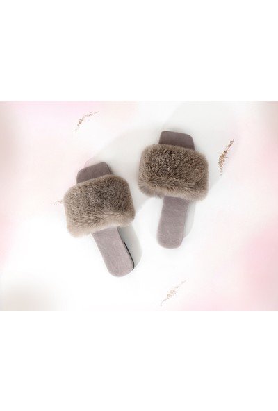 Madame Coco Poılu Kadın Terlik - Vizon