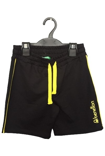 Benetton Sarı Ipli Siyah Şort