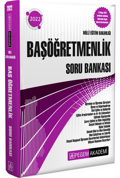 Pegem Akademi Yayıncılık 2022 Milli Eğitim Bakanlığı Başöğretmenlik Soru Bankası Pegem Akademi Yayıncılık 2022 Milli Eğitim Bakanlığı Başöğretmenlik Soru Bankası