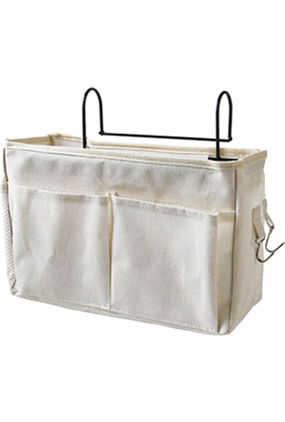 Lovoski Başucu Caddy Su Şişesi Tutucu Dergisi Asma Organizatör Yatak Cepleri Beyaz (Yurt Dışından)