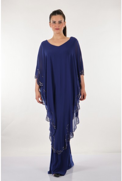 ROZESAH Rozeşah Yuvarlak Yaka Büyük Beden Mavi Kadın Elbise 2216207 ROZESAH Rozeşah Yuvarlak Yaka Büyük Beden Mavi Kadın Elbise 2216207