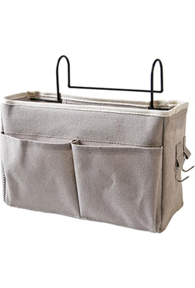 Lovoski Başucu Caddy Su Şişesi Tutucu Dergisi Asma Organizatör Yatak Cepleri Gri (Yurt Dışından)