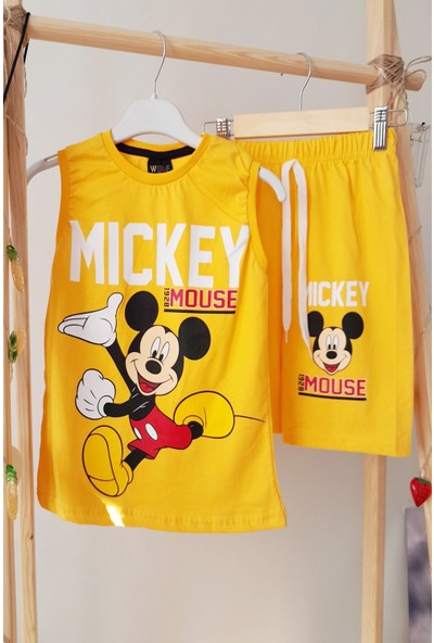 Uz Giyim Aksesuar Erkek Çocuk Yazlık Kolsuz Mickey Mouse Baskılı Takım Uz Giyim Aksesuar Erkek Çocuk Yazlık Kolsuz Mickey Mouse Baskılı Takım