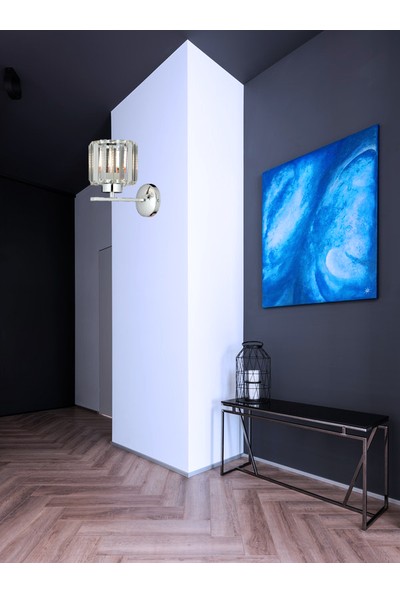 Zage Aydınlatma Modern Kristal Taşlı Krom Aplik Zage Aydınlatma Modern Kristal Taşlı Krom Aplik